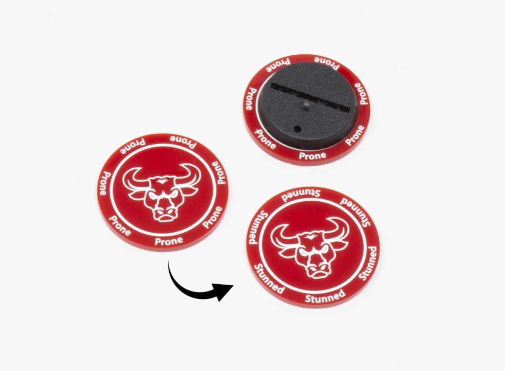 Minotaur Big Guy Stunned/Prone (Double Sided) Token Compatible With ...