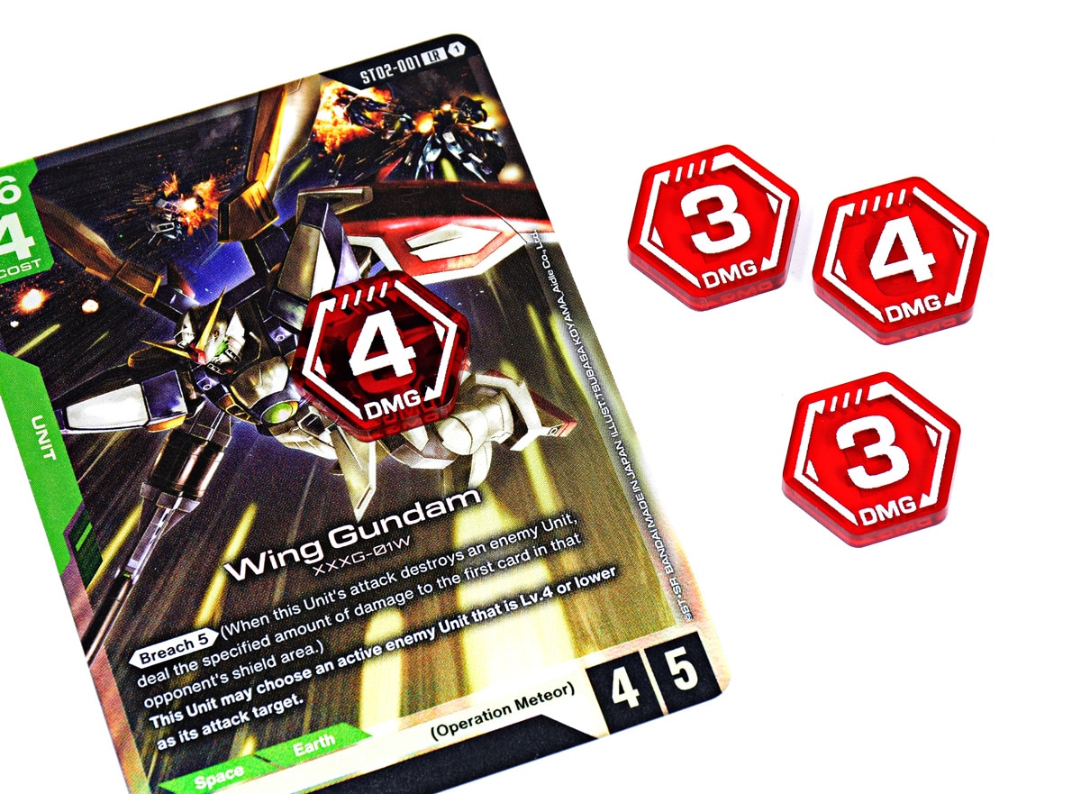 DAMAGE Token Set (double Sided) Compatible With GUNDAM TCG - LaserGaming